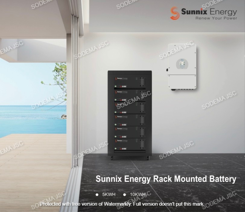 Pin lưu trữ điện mặt trời lithium Sunnix SNE-ES G5.0 – 48V 100AH